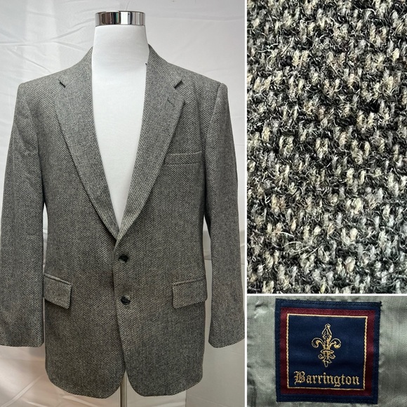 Vintage | Suits & Blazers | Vintage Mens Barrington Taupe Tweed 2button ...